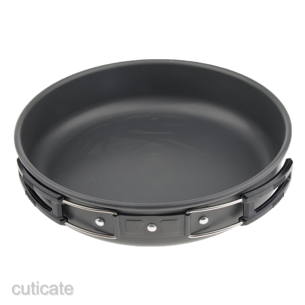 Outdoor 2-3 person Portable Frying Pan Camping Cookware Non-stick Pan ...