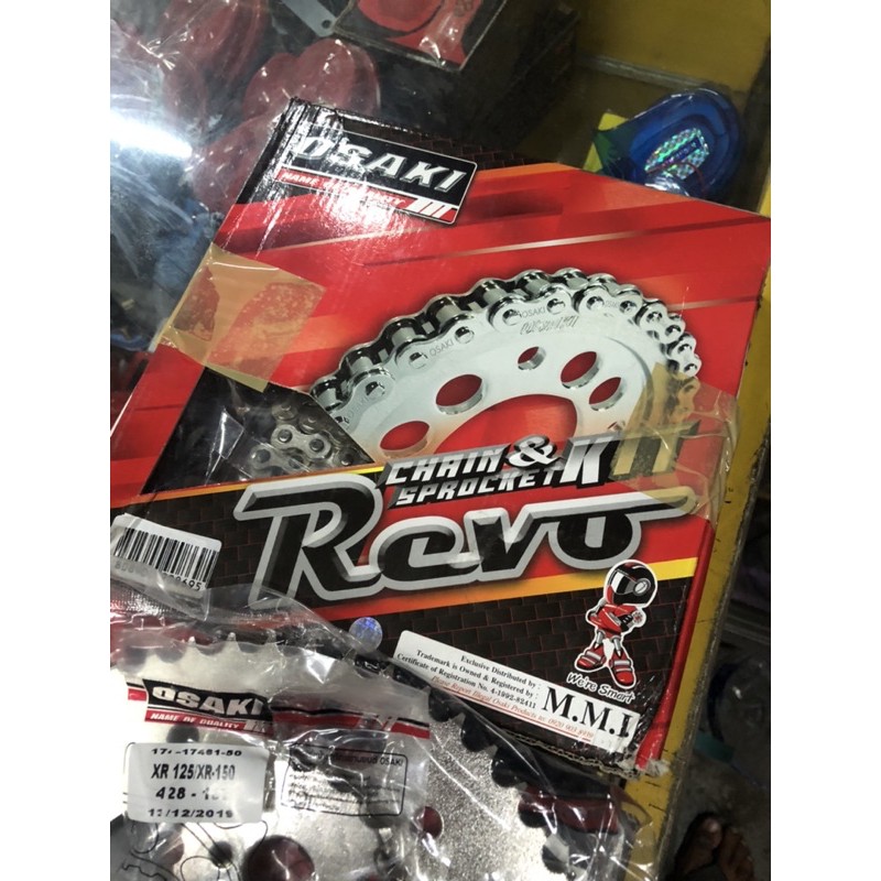 Osaki Chain and Sprocket set Chrome series Xr125/150/Crf150L | Shopee ...