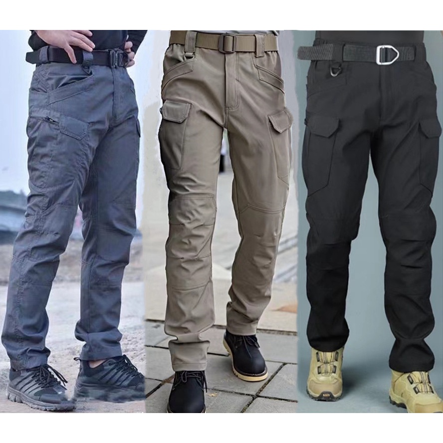 IX7 Polyester Taslan Tactical Pants Modern Trends Multi-pockets Casual and Military Training ...