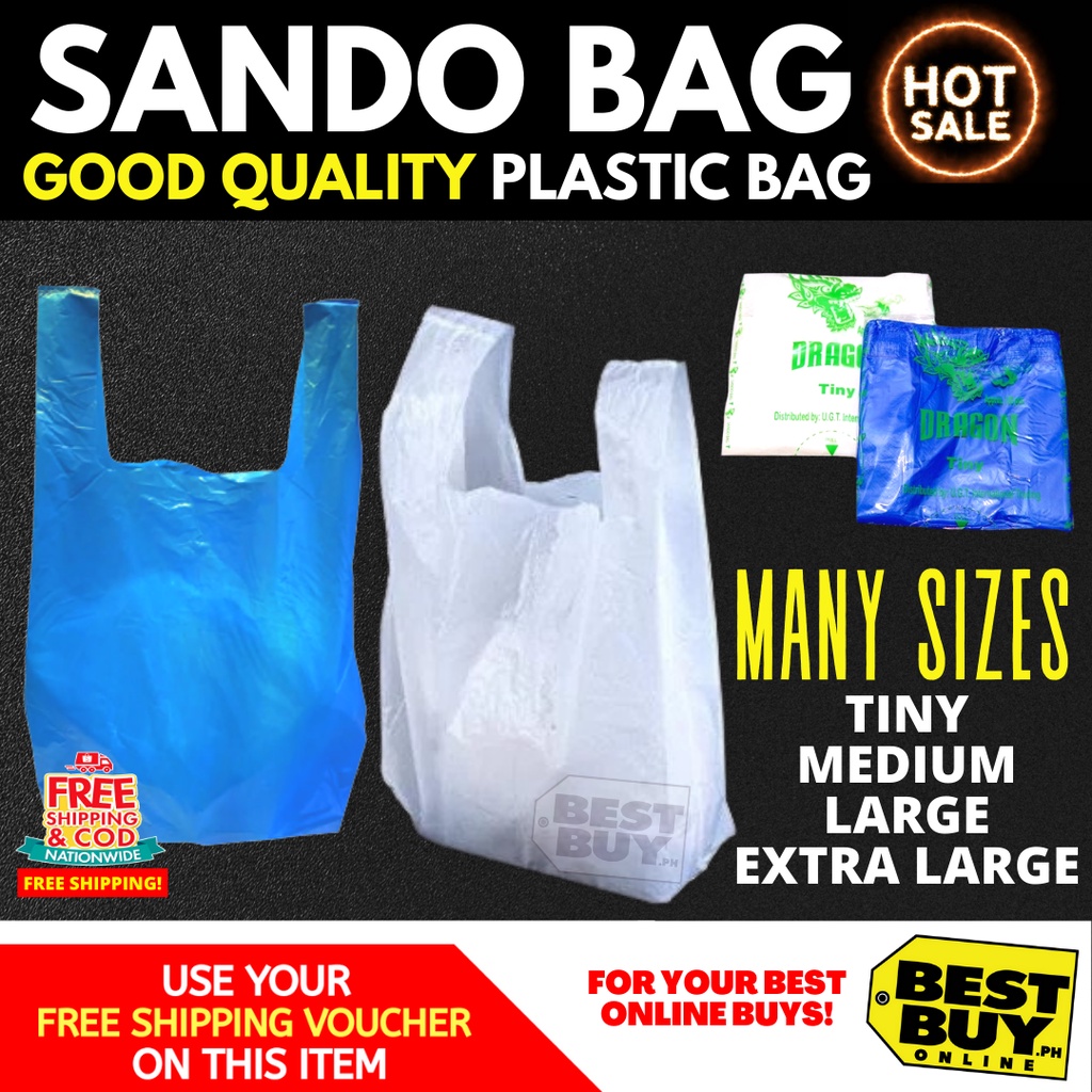 DRAGON Sando Bags - 100pcs/50pcs - Blue & White | Shopee Philippines