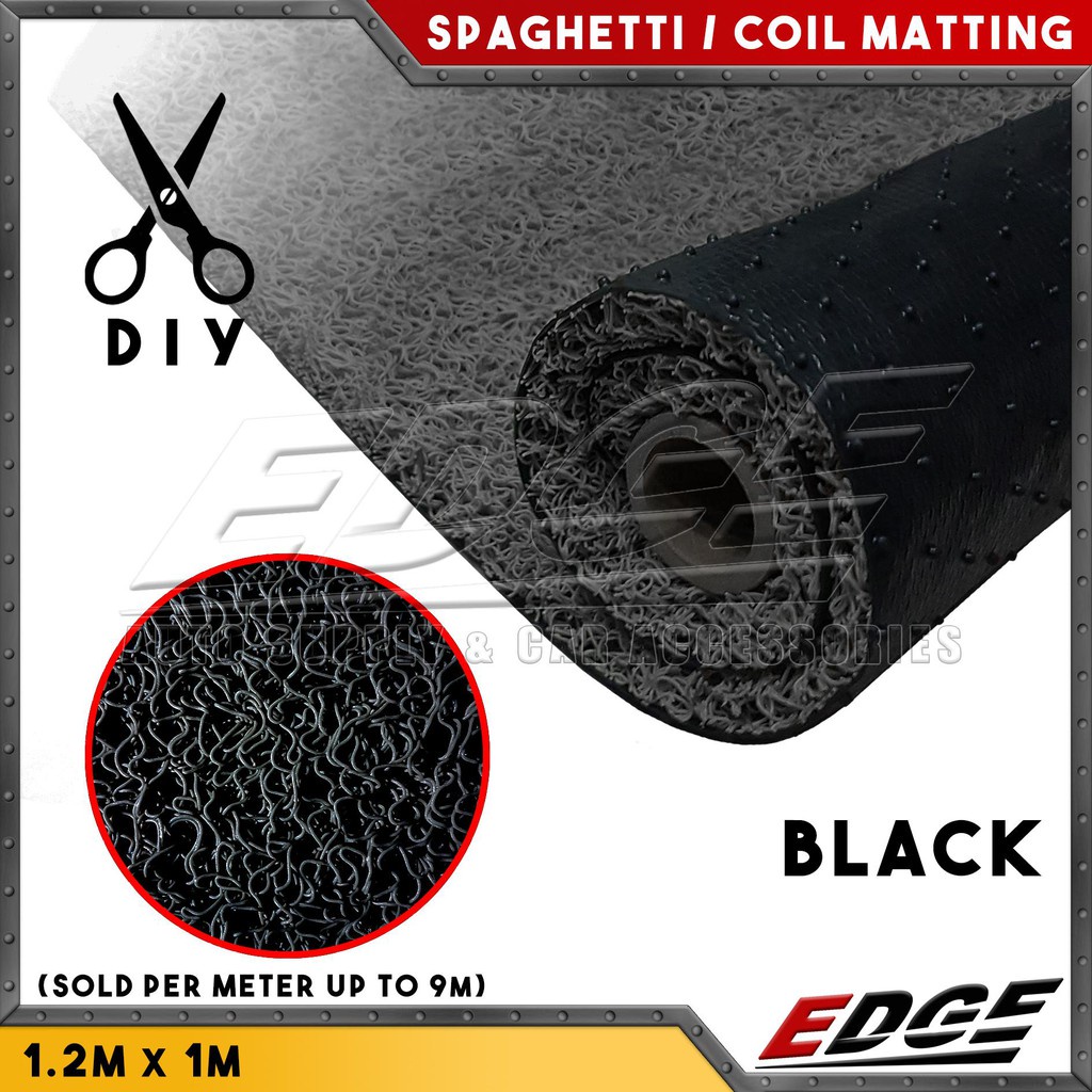 (13mm) Universal SPAGHETTI / COIL Rubber Matting - 1 METER // car mat ...