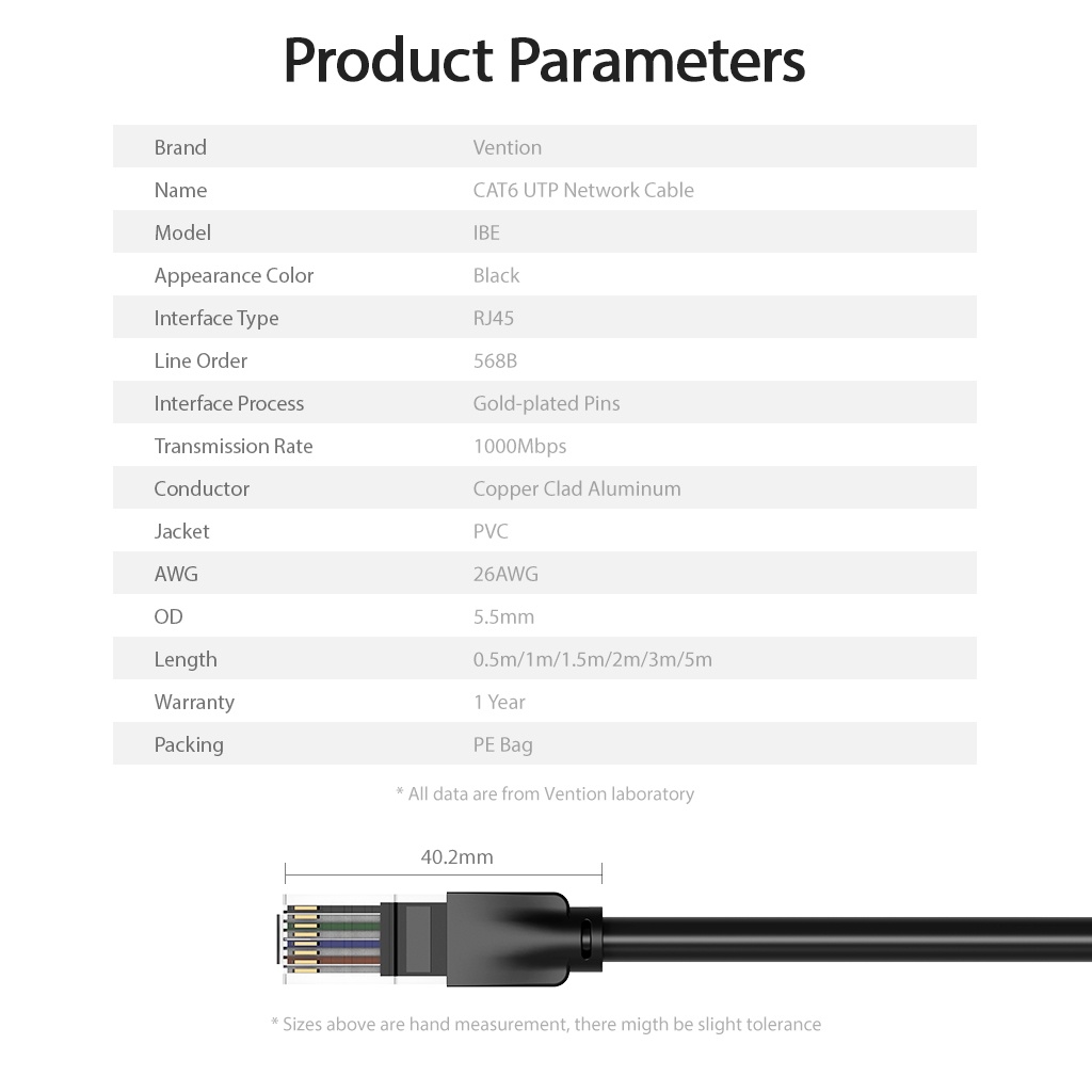 Vention CAT6 Ethernet Cable RJ45 Gigabit Network Lan Cable CAT 6 ...