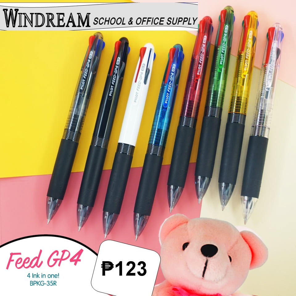 Pilot feed gp4 4 color pen bpkg-35r-f | Shopee Philippines