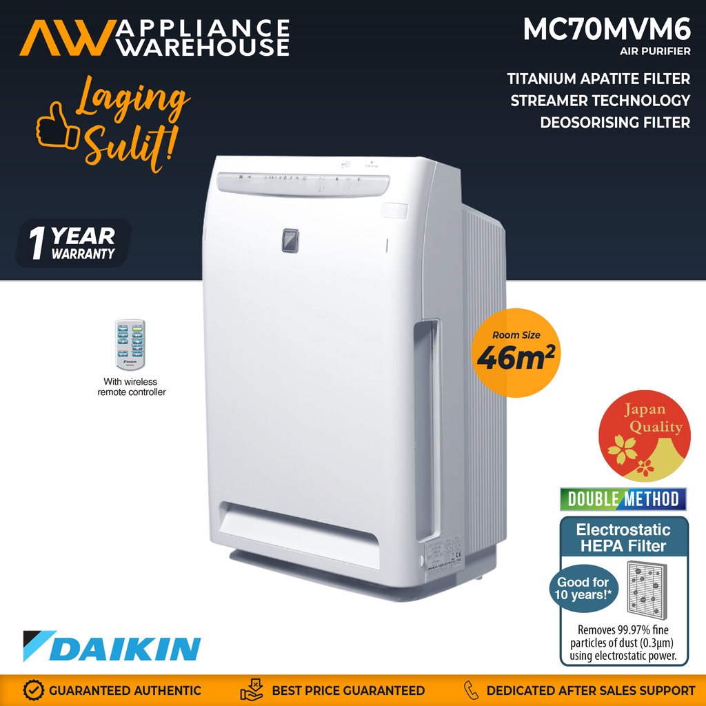 Daikin MC70MVM6 Air Purifier Streamer Technology | Shopee Philippines