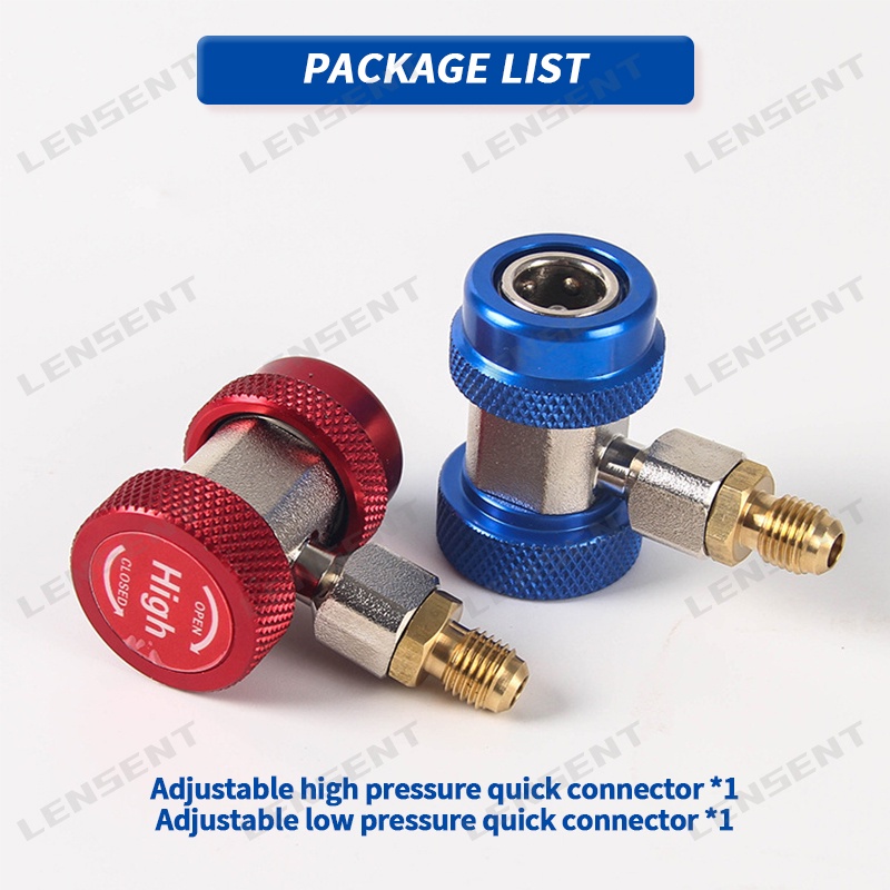 Lensent AC R134a Quick Connector Adapter Low High HVAC refrigerant ...