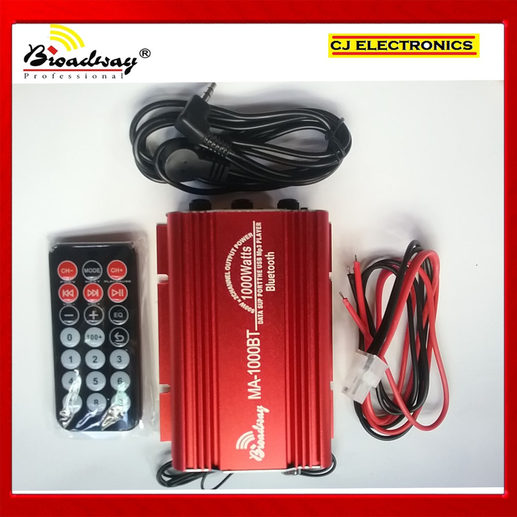 1000 watts Motorcycle Amplifier MA-1000BT with Bluetooth and DC Connector | Shopee Philippines
