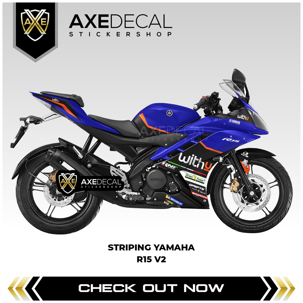 Striping R15 V2 RNF Withu / Yamaha R15 V2 Motorcycle Stickers / Stock ...