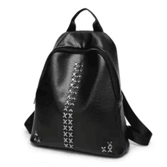 Korean Backpack Leather Backpack Korean Bag Black Backpack | Shopee ...