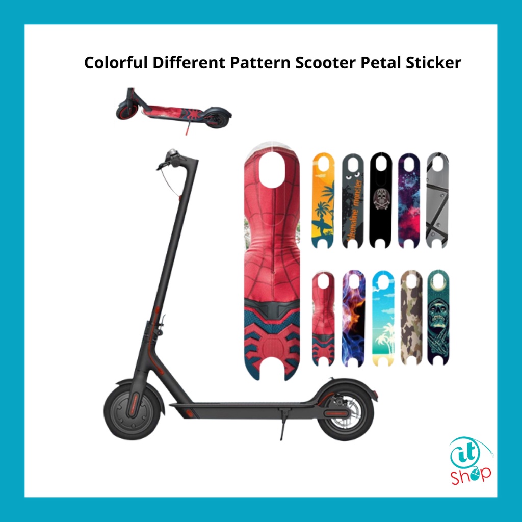 (DIY Scooter) Colorful Different Pattern Scooter Petal Sticker (Random ...