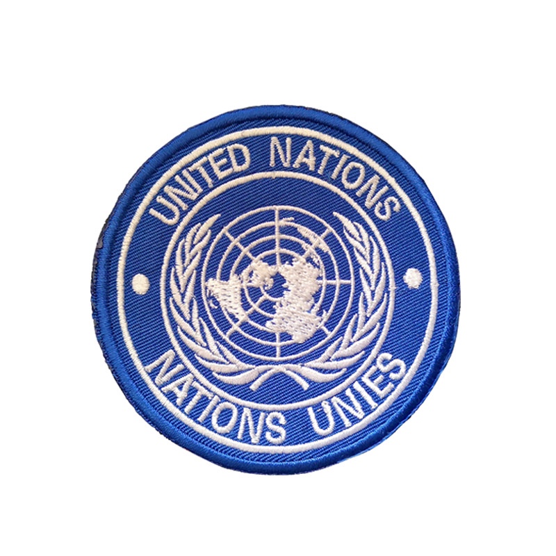 1PCS 8*5CM United Nations,European Union Emblem,Embroidery Applique ...