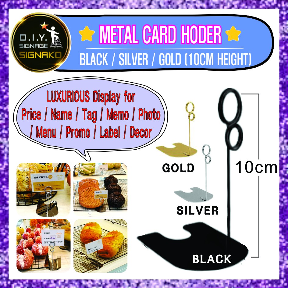 Price Name Tag Clip Stand Card Holder Memo Table Standee Paper Photo ...