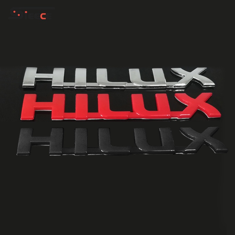 Sieece HILUX Letter ABS Chrome Logo Car Rear Trunk Emblem Sticker Badge ...