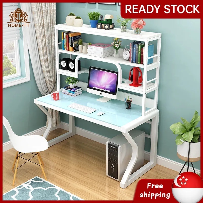 home lifeModern Study Table With Bookshelf Study Desk Computer Table ...