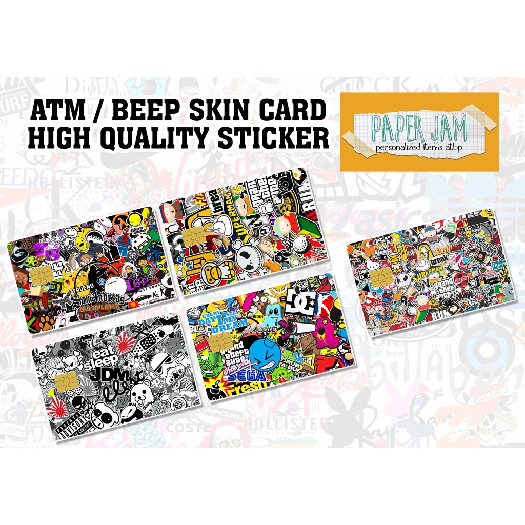 ATM Debit Credit Beep Other Cards Graffiti High Quality Sticker Skins ...