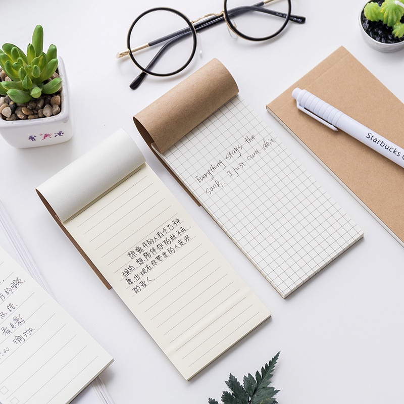 50 Sheets Kraft Paper Note Planner List Words Memo Pad Study Office ...