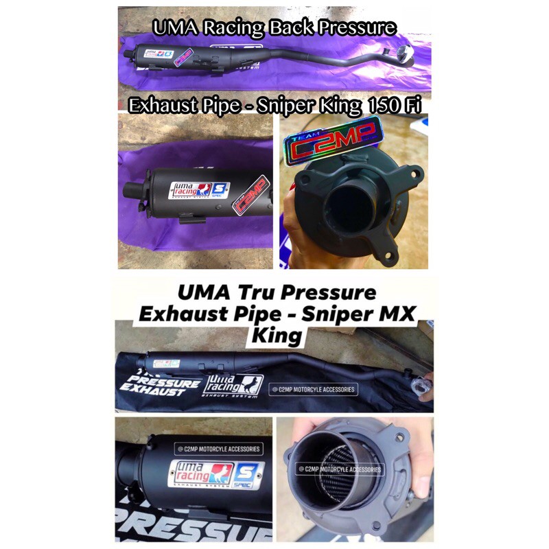 UMA Pipe for Sniper King 150 / 155 Tru Pipe and Back Pressure | Shopee ...