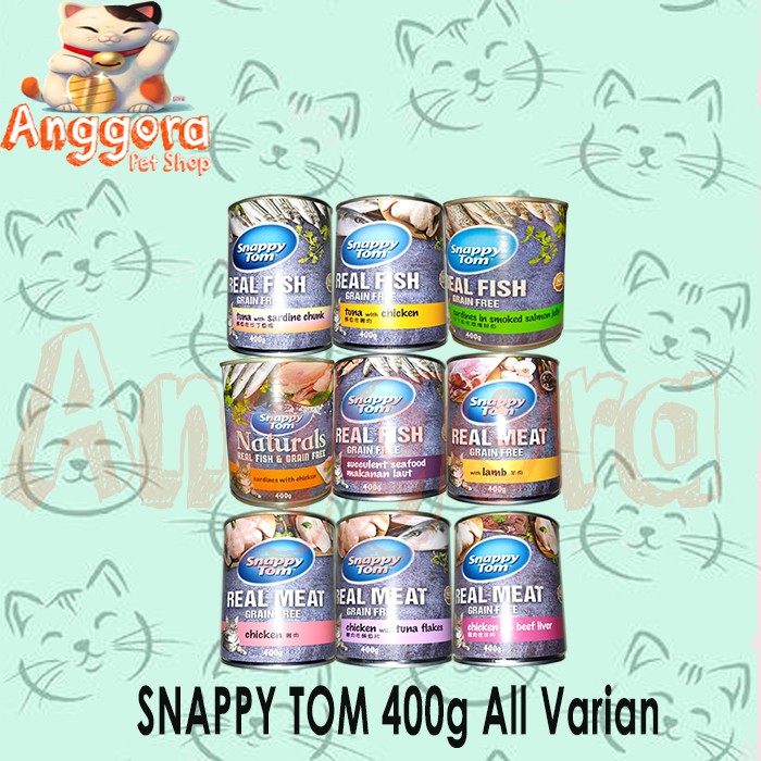 Snappy TOM Canned Wet Cat Food 400 gr All Variants - Cat Food | Shopee ...