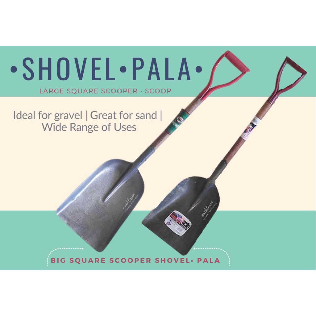Shovel ️ Pala ️ Big Square Scoop Scooper. Use for Gravel and Sand ...