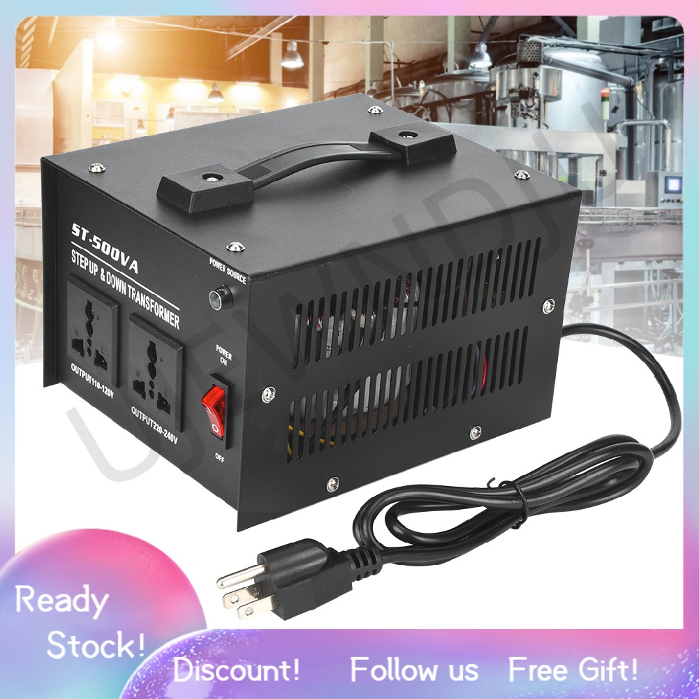 High Quality 500W Voltage Converter with 2Pcs Universal Sockets 110V to ...