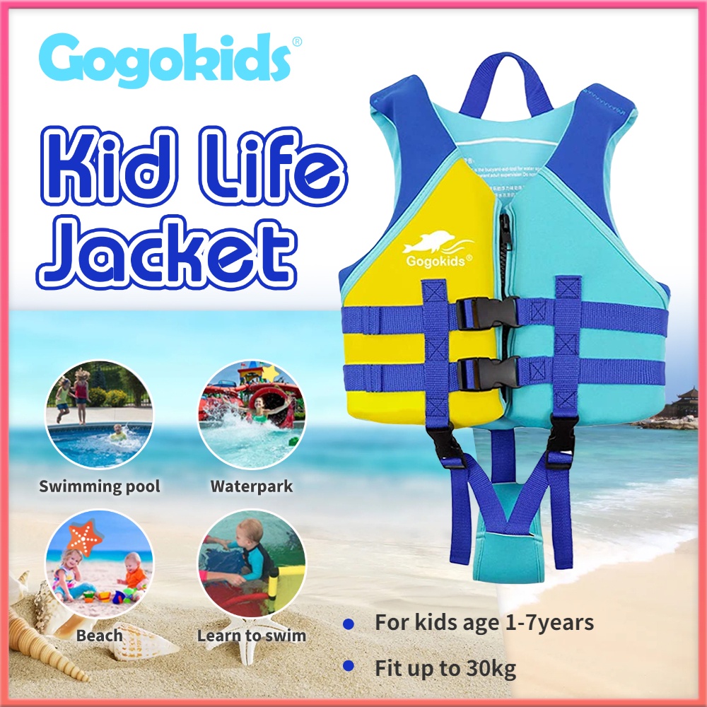 Gogokids Boys Swimming Vest Shark Fin Life Jacket Children Safety ...