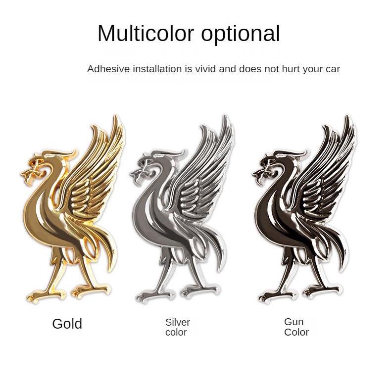 1 x Red Army Liverpool Team Logo Liverbird Metal Bumper Stickers ...