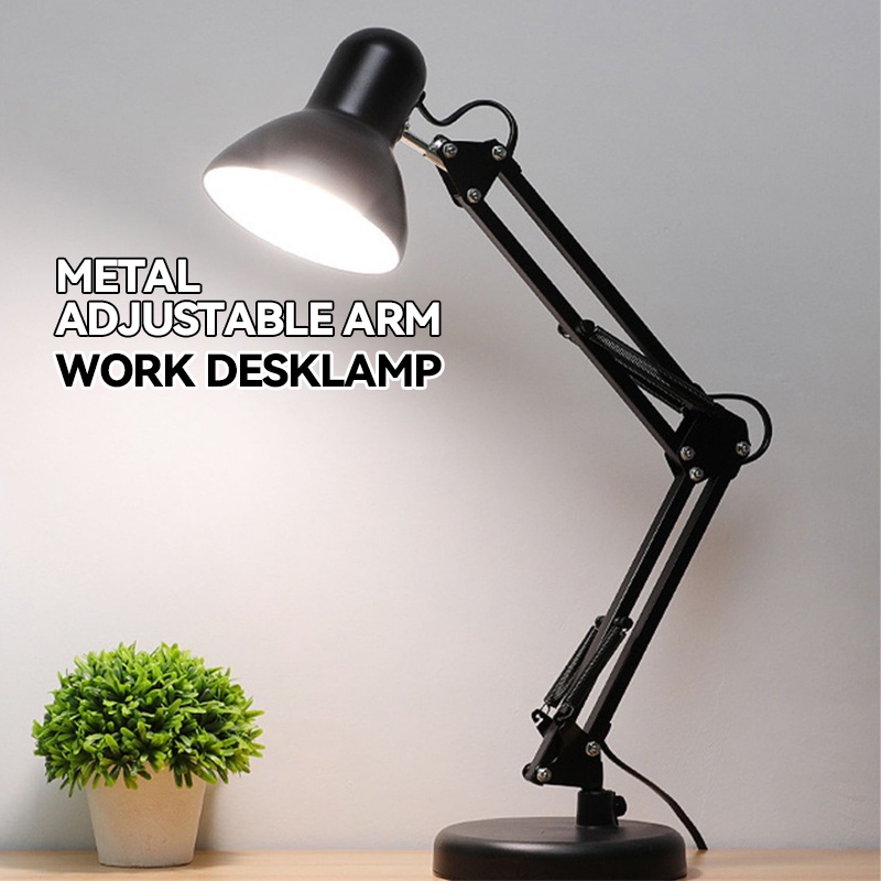 Adjustable Arm Lamp Work Desk Metal Table Lamp Study Table Lamp Room ...