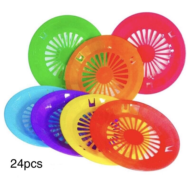 24PCS colorful paper plate plastic holder | Shopee Philippines