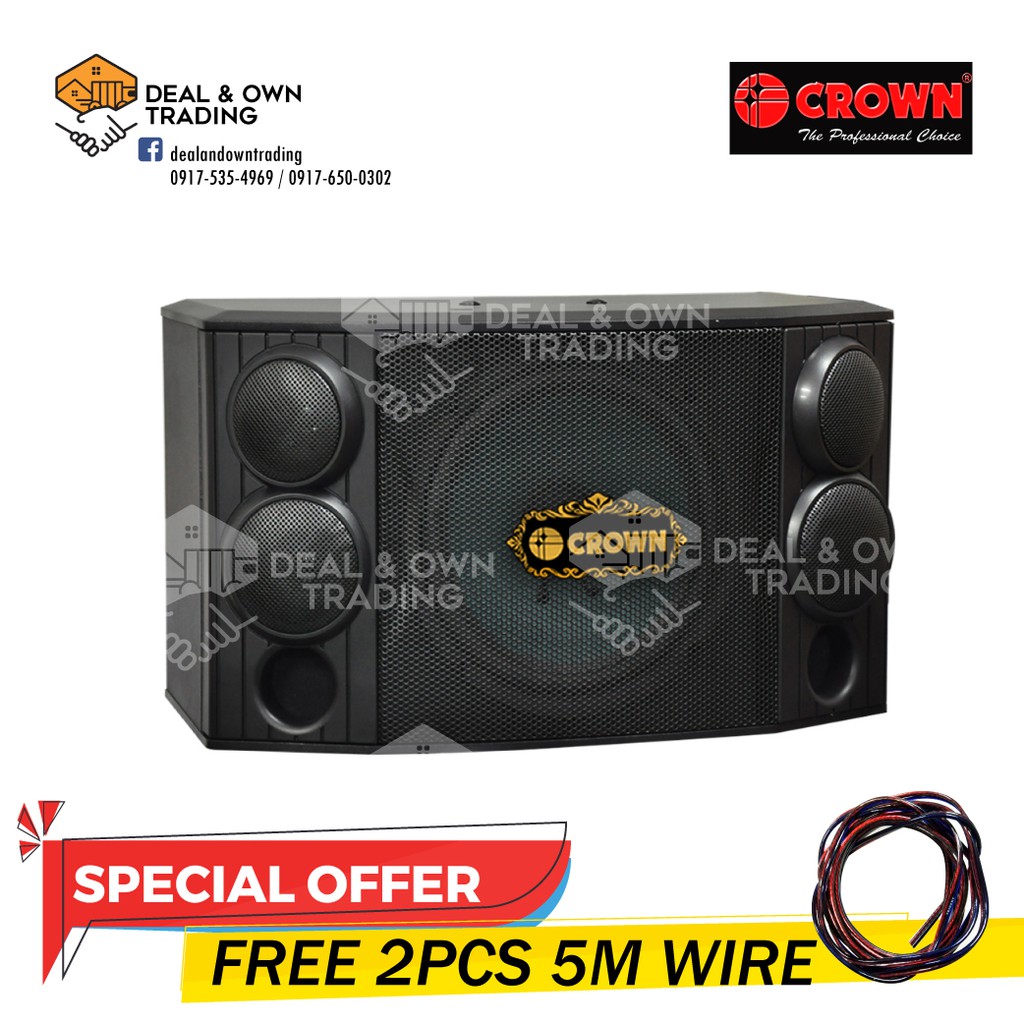 Crown BF-1268 3 Way 700W Karaoke Speaker System | Shopee Philippines