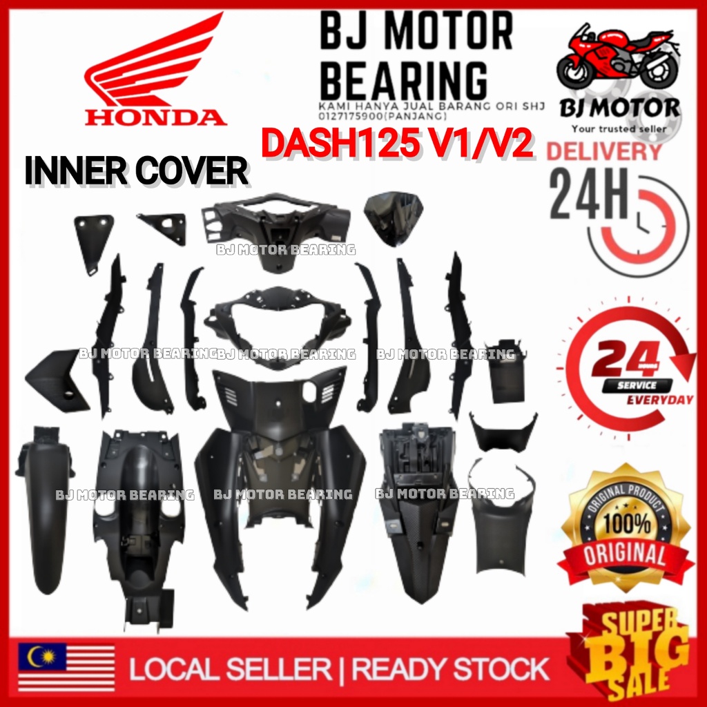 DASH 110 V2 DASH110 V2 New Inner Cover Full Set / Kaver Hitam Handle Rear meter Fender HONDA ...