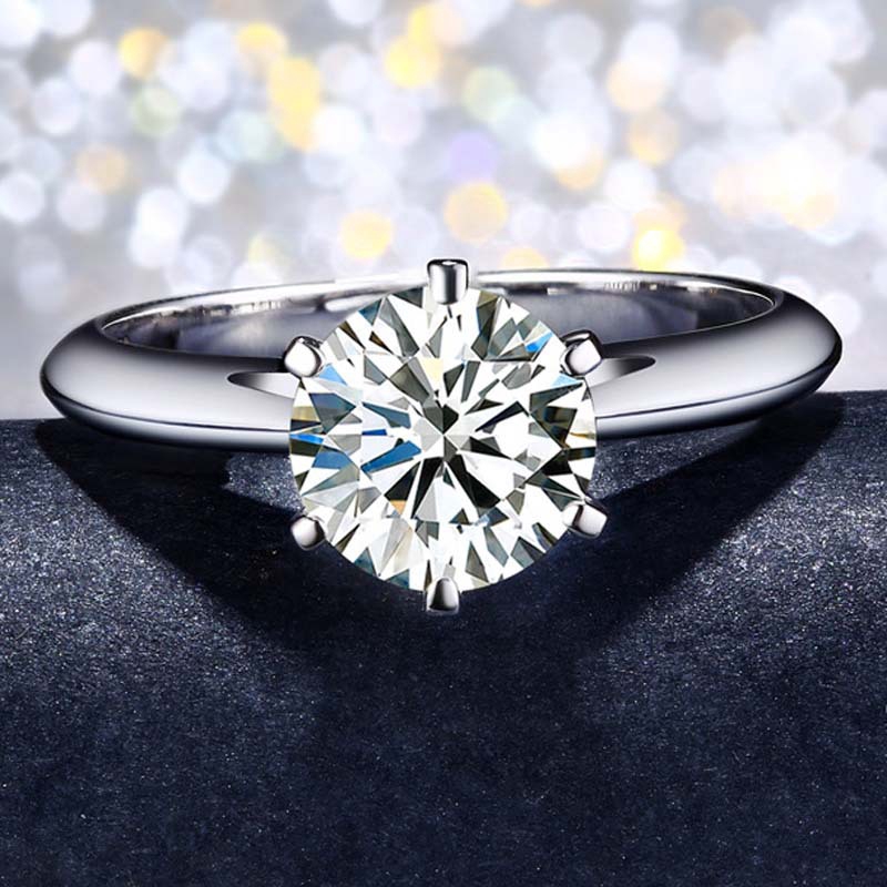 Classic Korean Trend 1.5 Ct Super Sparkly Zirconia Diamond Ring Wedding ...