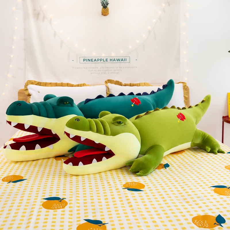 Ready Stock 150CM Large Crocodile Doll Plush Toy Girl Bed Sleeping ...