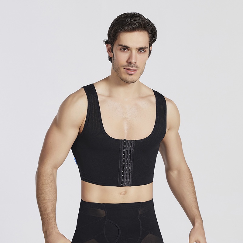 Men Gynecomastia Shaper Slimming Chest Corset Compression Body Building Sleeveless Tops Correct ...