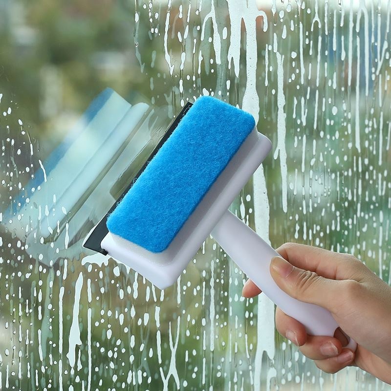ATTA 2 in 1 Glass Wiper With Cleaning Sponge Squeegee Double-Sided ...