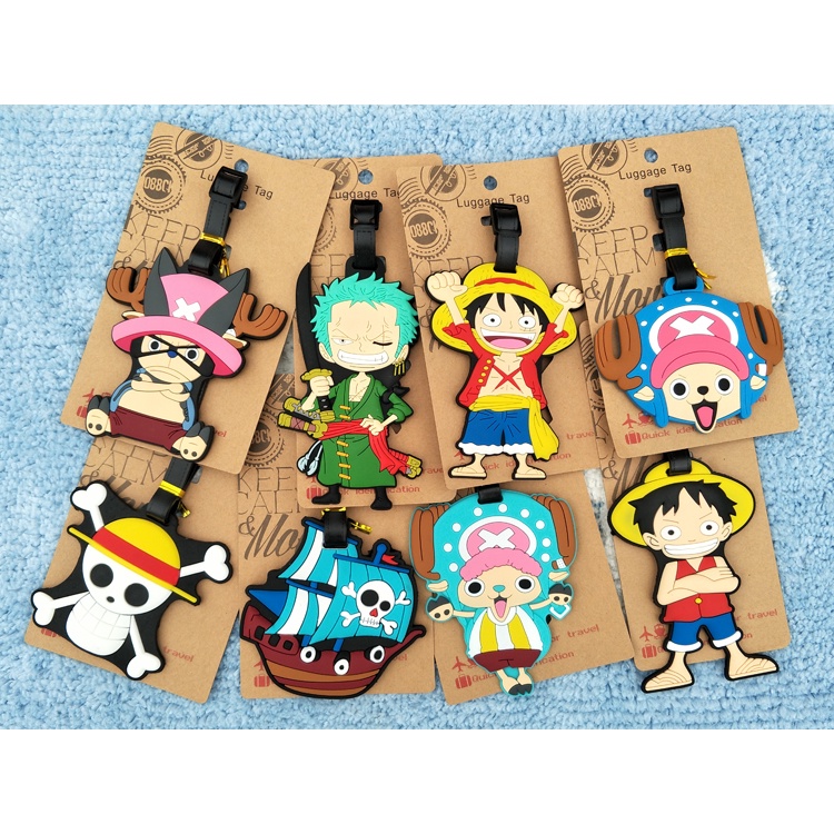 One Piece Luffy Luggage Sign Cartoon Creative New Style Silicone Tag ...