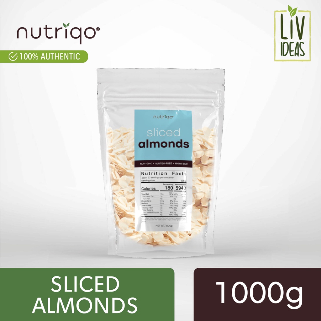 Nutriqo Sliced Almonds 1000g / 1kg | Shopee Philippines