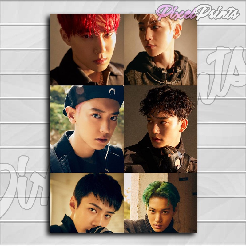 EXO Kpop Posters /Obsession/The war/Exodus/Countdown/Kai/Sehun/Baekhyun ...