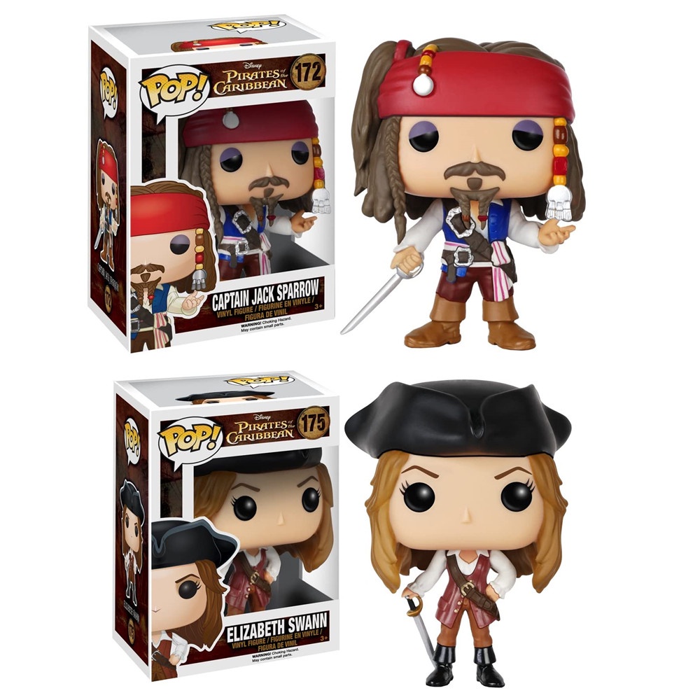 Funko Pop Disney: Pirates - Jack Sparrow/ Elizabeth Swann Action Figure ...