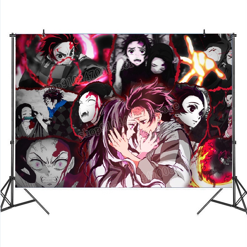 Demon Slayer 150*210CM party backdrop decorations party decoration ...
