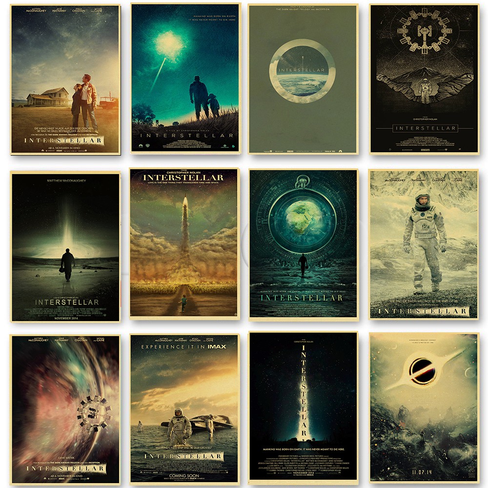 Classic Movie Interstellar Poster Nolan McConaughey Retro Posters and ...