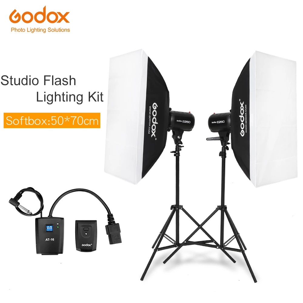 Godox E250 2x 250W Strobe Studio Flash Light Kit 500W - Photographic ...