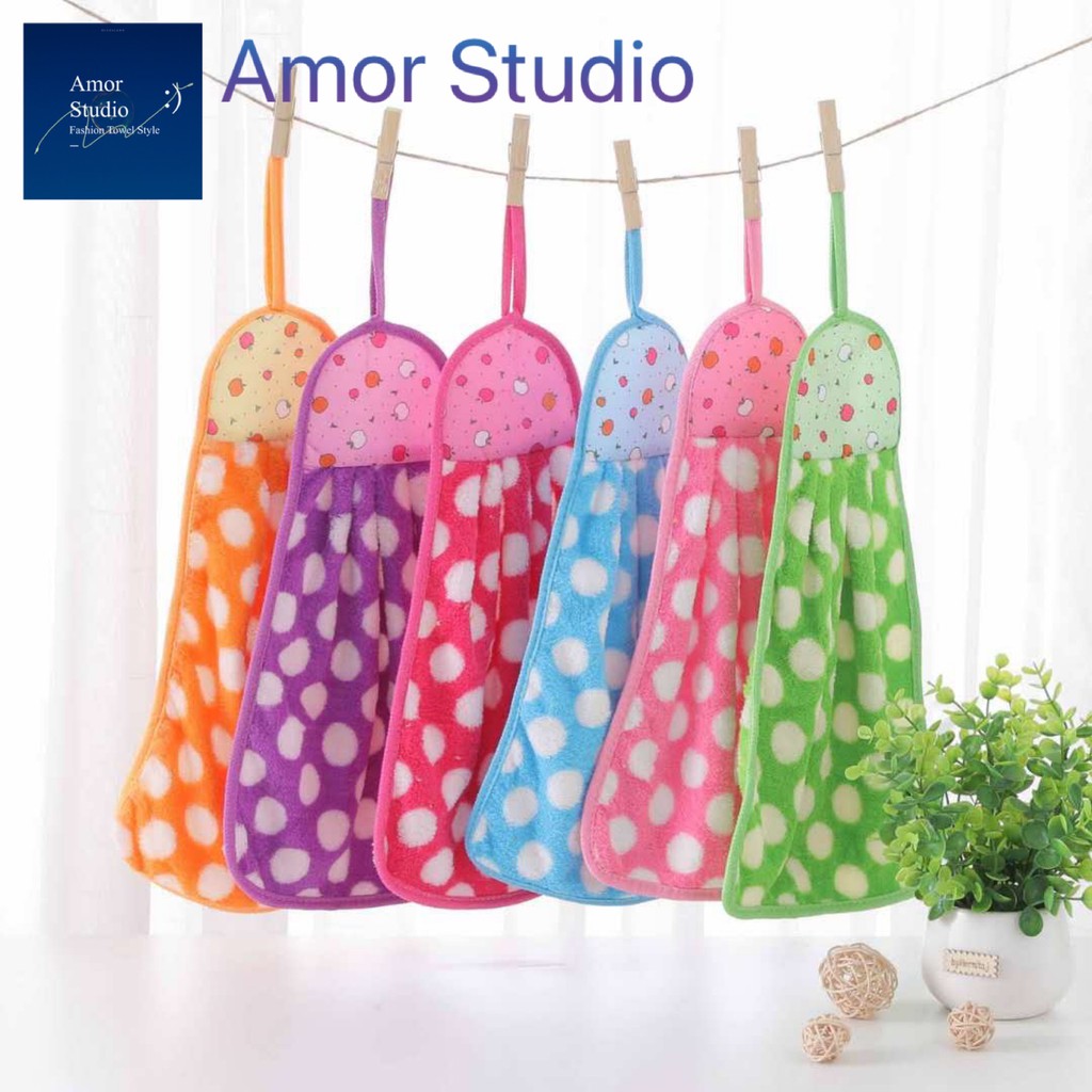 Amor High Quality Kitchen Towel Soft Hand Towel (Random color) | Shopee ...