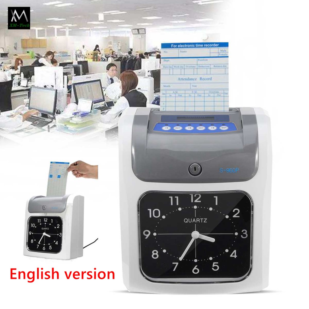 【XMT】Time Recorder Time Attendance Bundy Clock Payroll Biometrics Timecard Electronic Employee ...