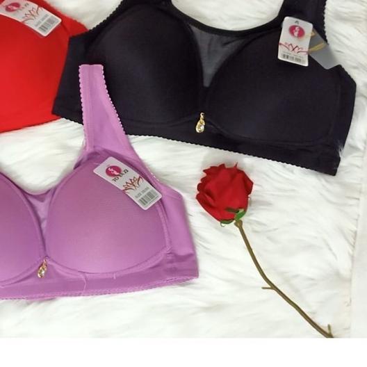 JUMBO Women's Fashion Bra Thin Foam Bra Without Wire 3 Buttons / TYZ ...