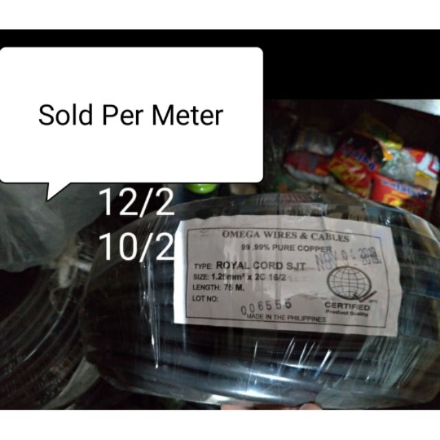 Royal Cord 99% Pure Copper 12/2 - 10/2SOLD PER METER (Omega Or Boston ...