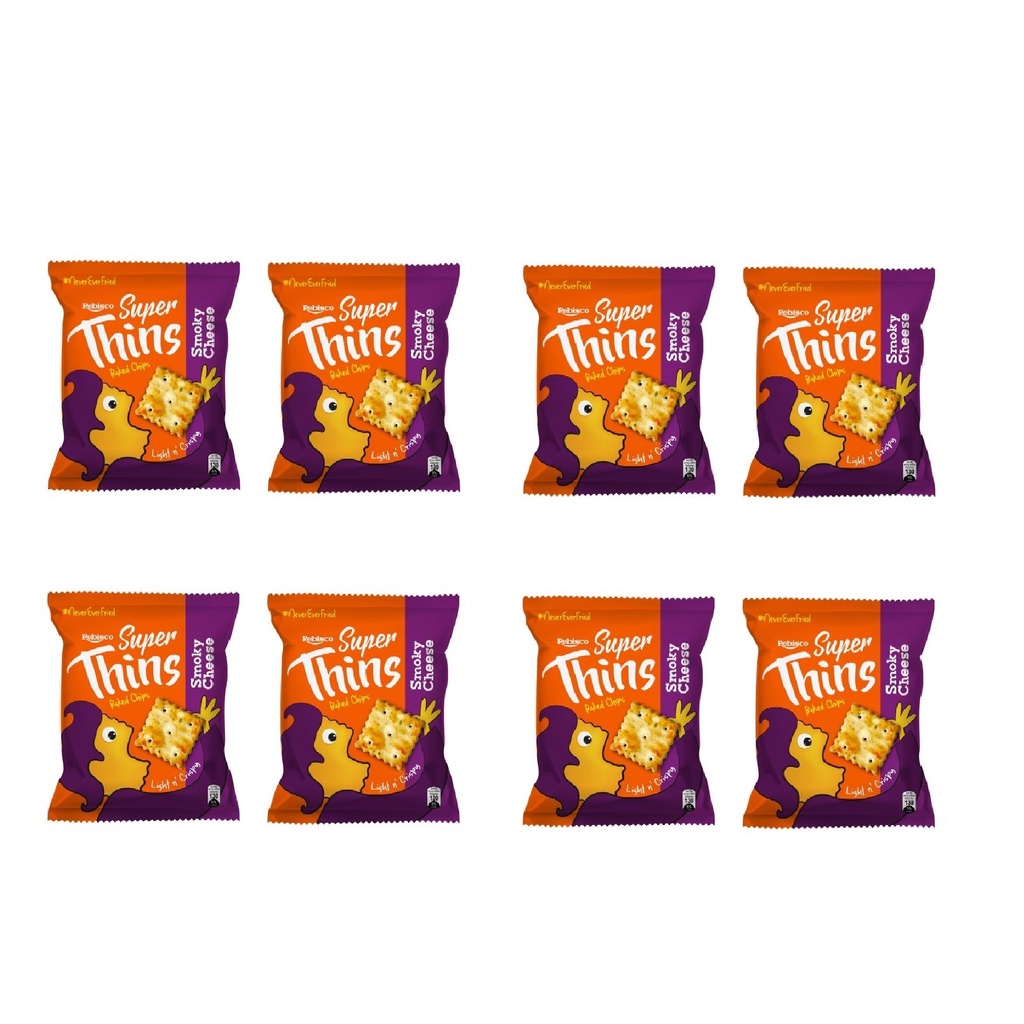 Super Thins Baked Chips Smoky Cheese 26g Set of 8 | Shopee Philippines