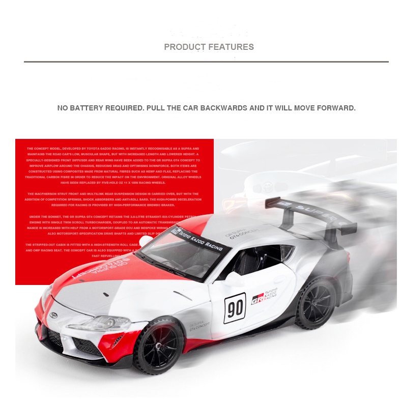 1:32 TOYOTA SUPRA GT4 CONCEPT Die-Cast Vehicles Alloy Car Model Sound ...