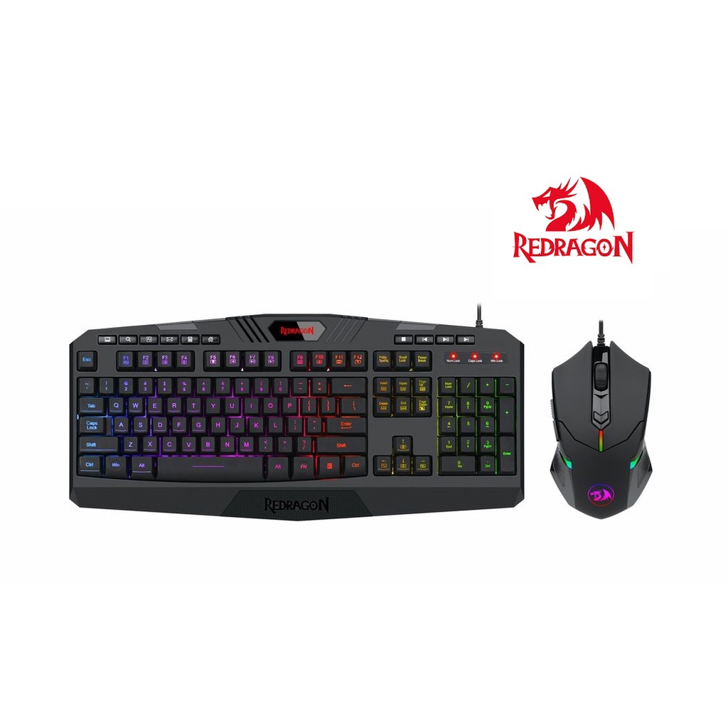 REDRAGON S101-3/S101-5 GAMING ESSENTIALS KEYBOARD & MOUSE 2 IN 1 SET ...