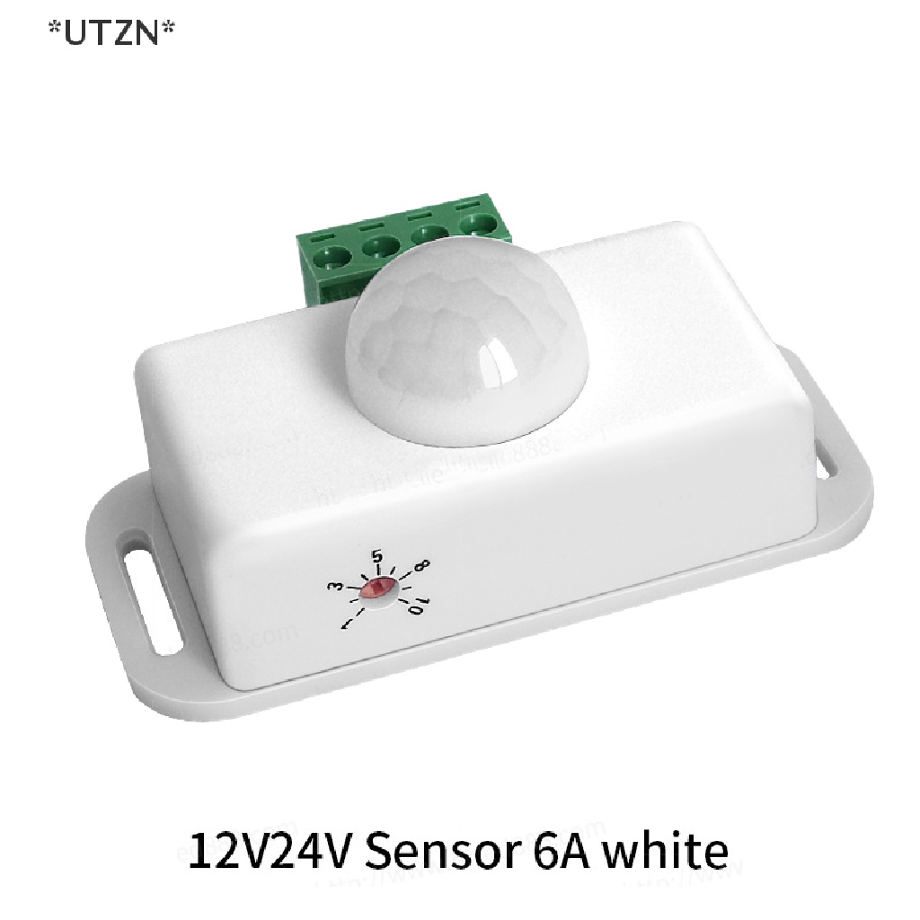 UTZN DC 12V 24V Adjustable PIR Motion Sensor IR Infrared Detector Light ...