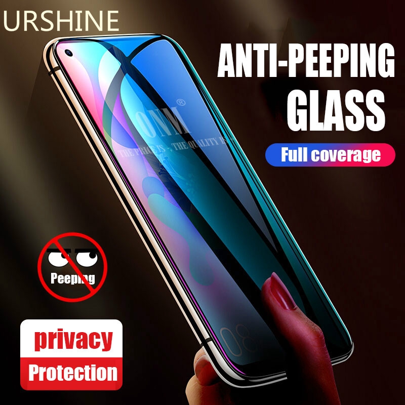 Privacy Tempered Glass Huawei Nova 5i 5 Pro 5T Full Coverage Anti-spy ...