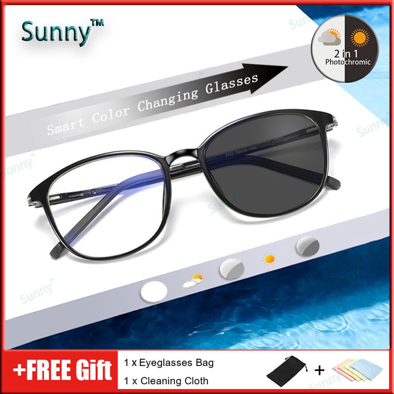 Photochromic Anti Rad Glasses For Women Men Auto Changing Color Lens ...